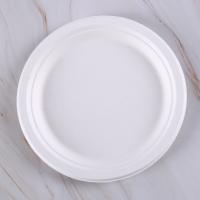 China Microwavable Party Disposable 155mm Sugarcane Pulp Plates for sale