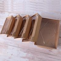 China Rectangle Bakery OEM Visible Biodegradable Takeaway Packaging for sale