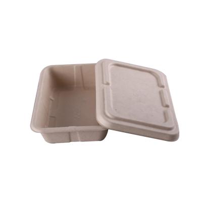China SGS  Biodegradable Wheat Straw Fruit Pulp Food Containers With Lid for sale