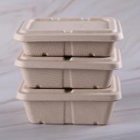 China SGS  Biodegradable Wheat Straw Fruit Pulp Food Containers With Lid for sale