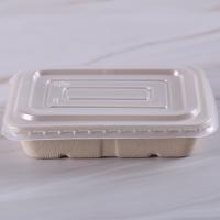 China SGS  Biodegradable Wheat Straw Fruit Pulp Food Containers With Lid for sale