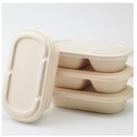 China Biodegradable Disposable 1000ml Bagasse Food Containers for sale