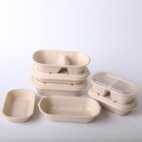 China Biodegradable Disposable 1000ml Bagasse Food Containers for sale