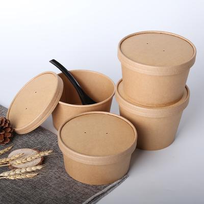 China 8oz 12oz 16oz 26oz 32oz Disposal Kraft Paper Cup for Ice Cream for sale