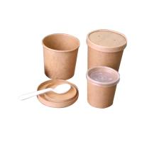 China Biodegradable Leak Proof ODM 90mm Kraft Paper Cups for sale
