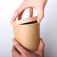 China Leak Resistance Rigid 8oz Kraft Paper Cups  Ice Cream Tub for sale
