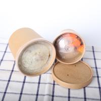 China Sustainable 460ml 16oz Disposal Kraft Paper Cup Soup Containers for sale