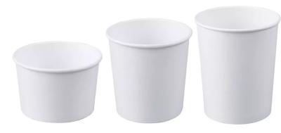 China Eco Friendly  Biodegradable TUV 134mm Disposable Paper Cups for sale