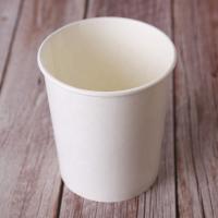 China Disposal White Kraft Paper Ice Cream Cup with Lid for Take Away for sale