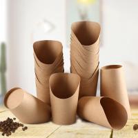 China 12oz, 16oz Kraft Paper Scoop Cup for French Fires Potato Chips Popcorn for sale
