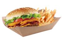 China Boat Shape Waterproof Fried Compostable Takeaway Containers for sale