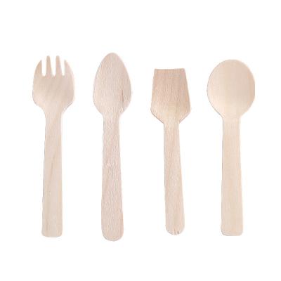 China Disposable Takeout 16CM Wooden Forks And Spoons Disposable for sale