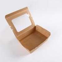 China Kraft Paper Box with Clear Window for Salad Fruit and Cold Food for sale