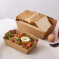 China Kraft Paper Food Packaging Box with Clear PET Lid for Salad, Bakery for sale