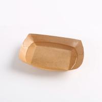 China Disposable Take Away Kraft Paperboard Food Tray for Hot Dogs Chips Fried Chickens for sale