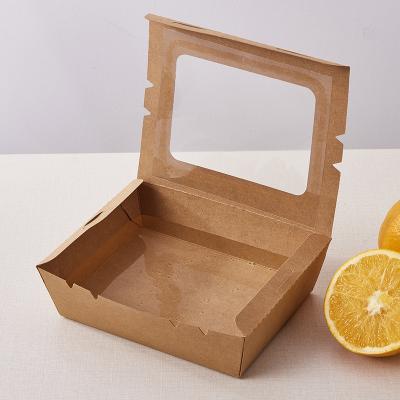 China Clear Lid Harmless SGS 900ML Paper Takeaway Containers for sale