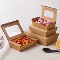 China Clear Lid Harmless SGS 900ML Paper Takeaway Containers for sale