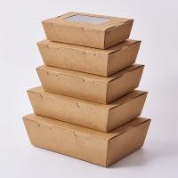 China Clear Lid Harmless SGS 900ML Paper Takeaway Containers for sale