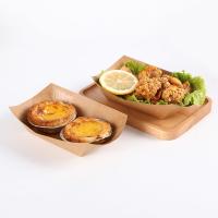 China Disposable Take Away Kraft Paperboard Food Tray for Hot Dogs Chips Fried Chickens for sale