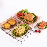 China Boat Shape Waterproof Fried Compostable Takeaway Containers for sale