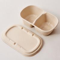 China Biodegradable Disposable 1000ml Bagasse Food Containers for sale