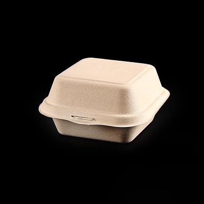 China Takeaway Environmental Clamshell 600ml Bagasse Food Containers for sale