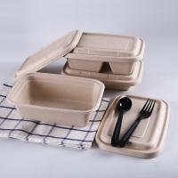 China Disposable Leakproof Takeaway Bagasse Food Containers for sale