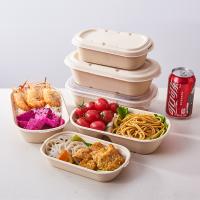 China Takeout With 2 Compartments SGS Compostable Food Containers for sale