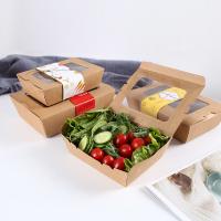 China Disposable Eco Friendly Kraft Paper Takeaway Containers for sale