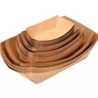 China Recycled Boat Shaped Greaseproof SGS Paper Takeout Boxes for sale