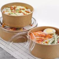 China Disposable Refrigerable 40oz Kraft Paper Soup Containers for sale