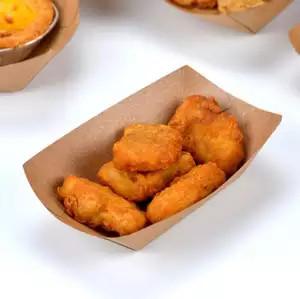 China Recycled Boat Shaped Greaseproof SGS Paper Takeout Boxes for sale