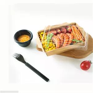 China Harmless Brown Cardboard 1600ML Paper Takeaway Containers for sale