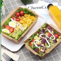 China Harmless Brown Cardboard 1600ML Paper Takeaway Containers for sale
