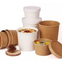 China Disposable Kraft Paper Cup for Hot Soup for sale