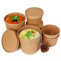 China Disposable Kraft Paper Cup for Hot Soup for sale