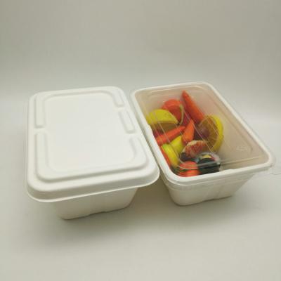 China Sustainable TUV Disposable 950ml Pulp Food Containers for sale