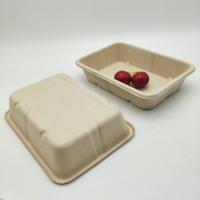 China Disposable Biodegradable Microwavable Sugarcane Food Trays for sale