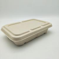 China Renewable Rectangular 950ML Compostable Takeout Containers for sale