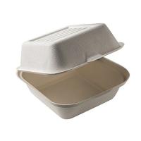 China Microwavable Environmental Bagasse Clamshell Containers for sale