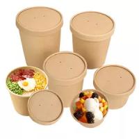 China Eco-friendly Kraft Paper Cup for Yogurt Ice Cream Hot Soup for sale
