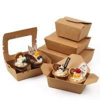 China Disposable Eco Friendly Kraft Paper Takeaway Containers for sale
