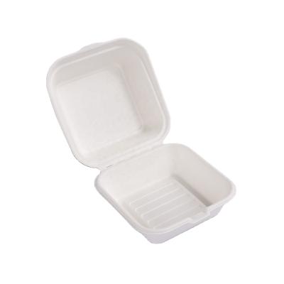 China Disposable Safety Microwavable Bagasse Clamshell Containers for sale