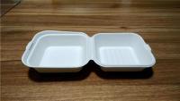 China Disposable Safety Microwavable Bagasse Clamshell Containers for sale
