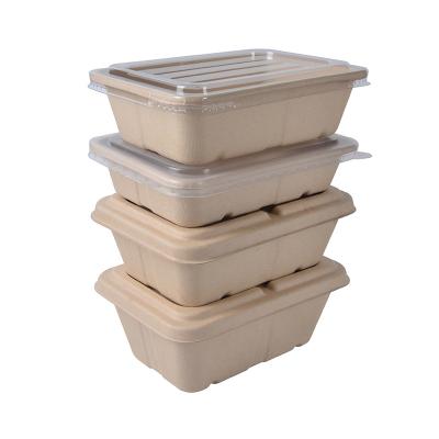 China Disposable Leakproof Takeaway Bagasse Food Containers for sale