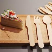 China Handle Salad Birch  SGS Wooden Disposable Utensils for sale