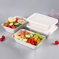 China Rectangular Decomposable 800ml Bio Takeaway Containers for sale