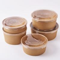 China Disposable Takeaway Kraft Paper Salad Bowls for sale