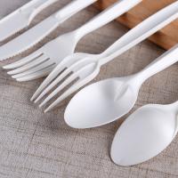 China Bioplastic Compostable Cornstarch PLA Cutlery Utensils Sturdy for sale