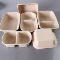 China 1000ml Pulp PP Lid Vented  Molded Fiber Food Packaging For Take Out for sale